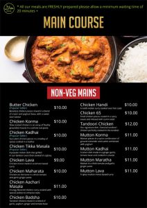 Our Menu - Bukhara Restaurant