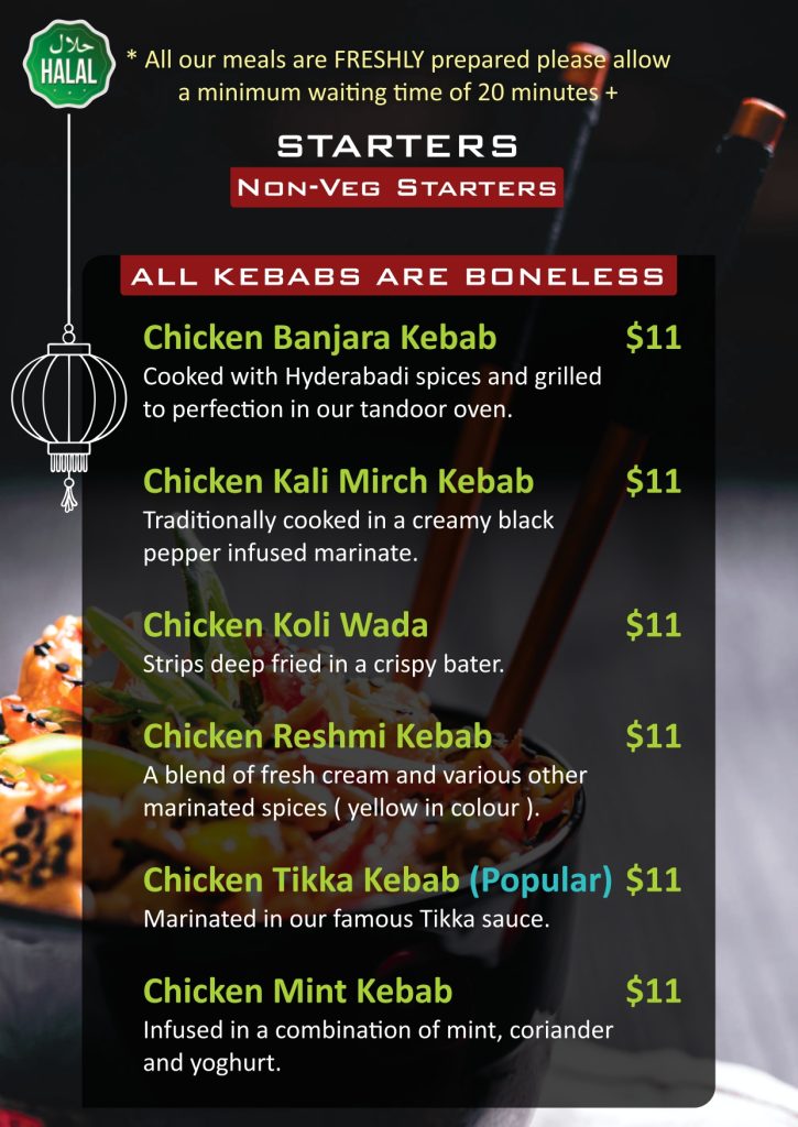 Our Menu - Bukhara Restaurant