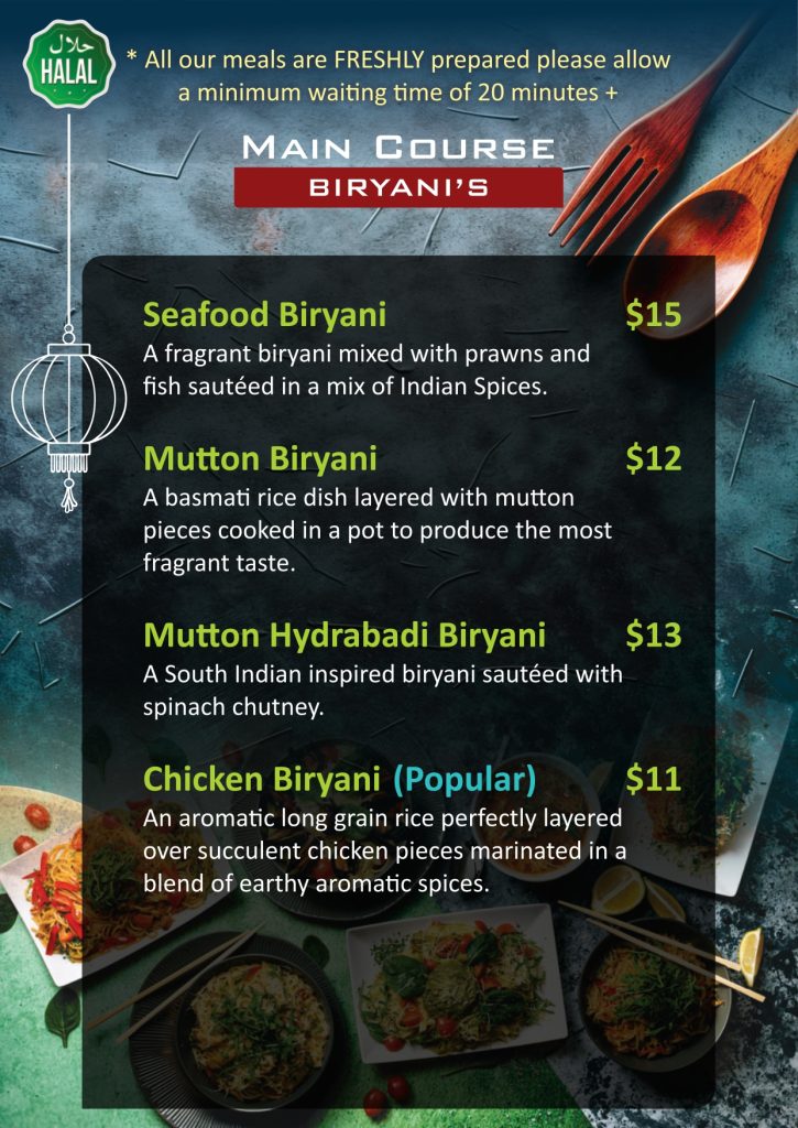 Our Menu - Bukhara Restaurant